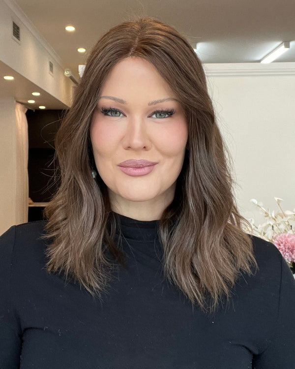 16" Platinum Lace Collection Wig - Luxury EUROPEAN Human Hair - Light ...