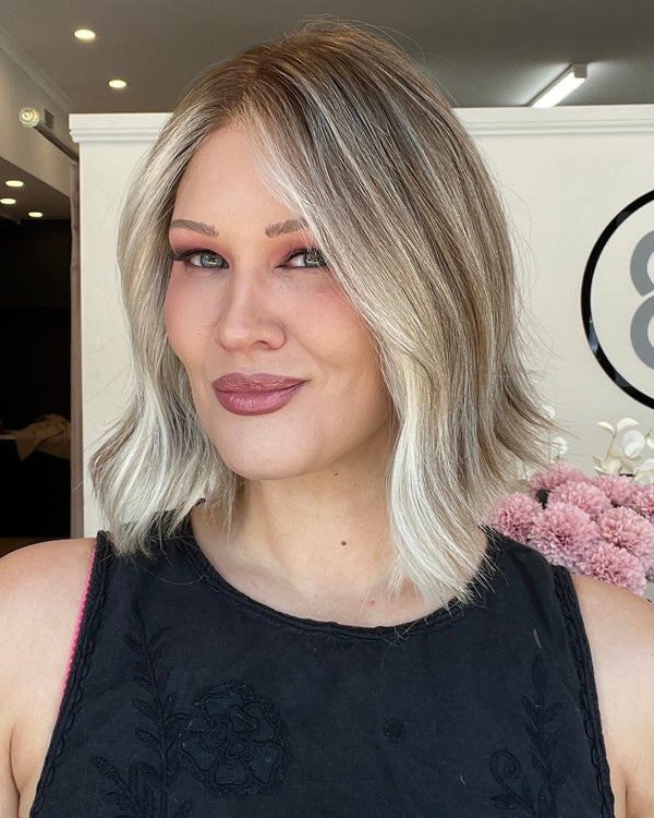 12" Platinum Lace Collection Wig - Luxury EUROPEAN Human Hair Wig - CL ...